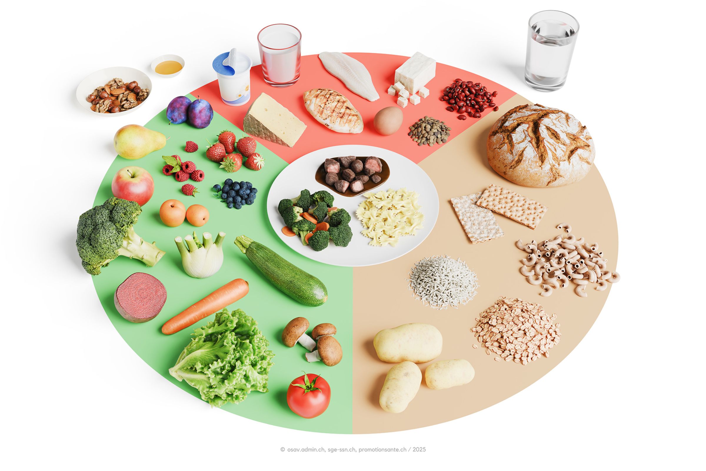 Explication simple du modèle d’assiette et recettes adaptées | Migros ...